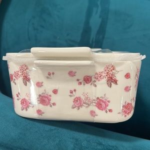 Grace pantry | Kitchen | Grace Pantry Pink Roses Flowers Porcelain Oven ...
